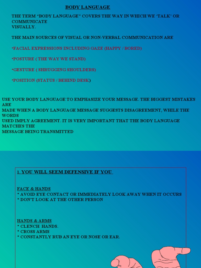 Body Language | PDF | Body Language | Communication