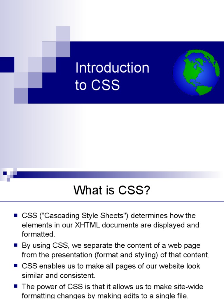 Introduction To CSS | Download Free PDF | Cascading Style Sheets | Html Element