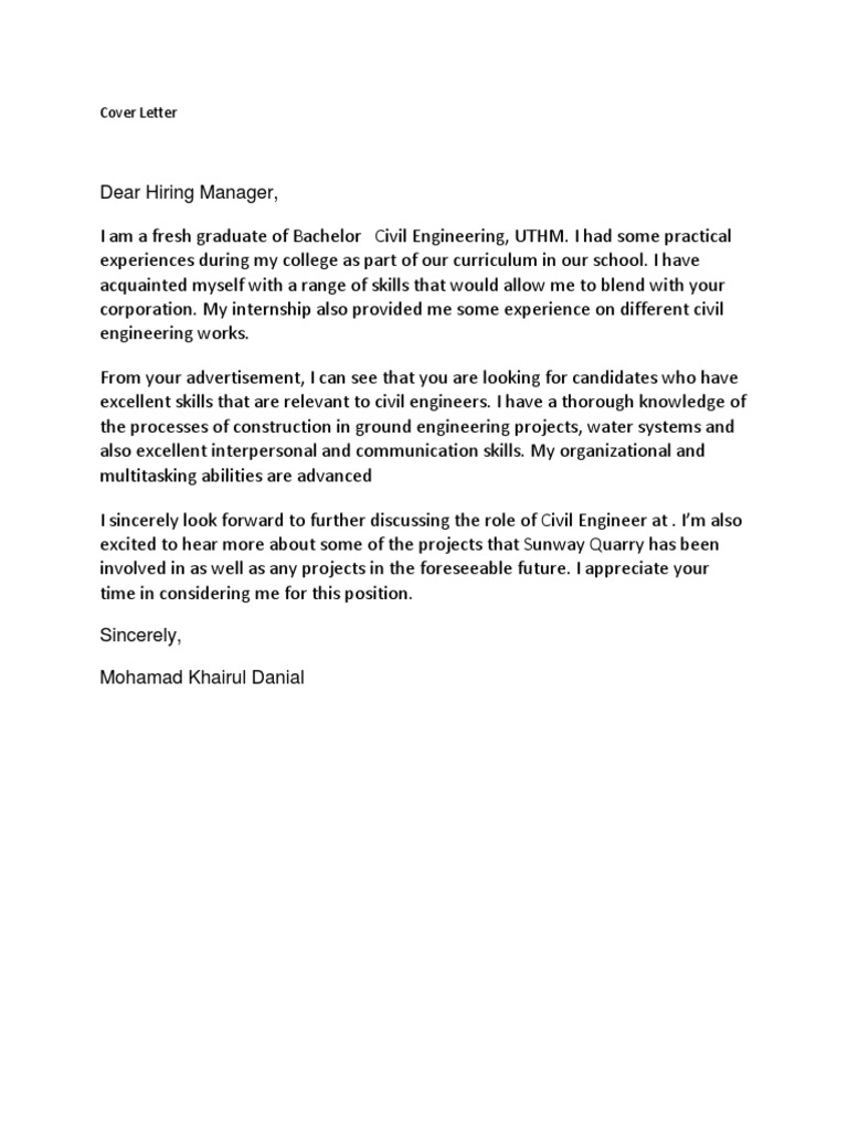 Cover Letter | PDF