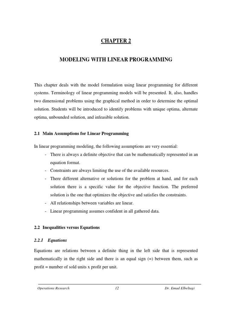 Linear Programming PDF | Download Free PDF | Mathematical Optimization ...