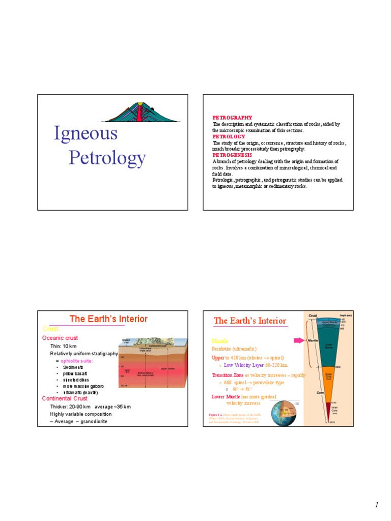 Petrology of Igneous Rock | PDF | Igneous Rock | Structure Of The Earth