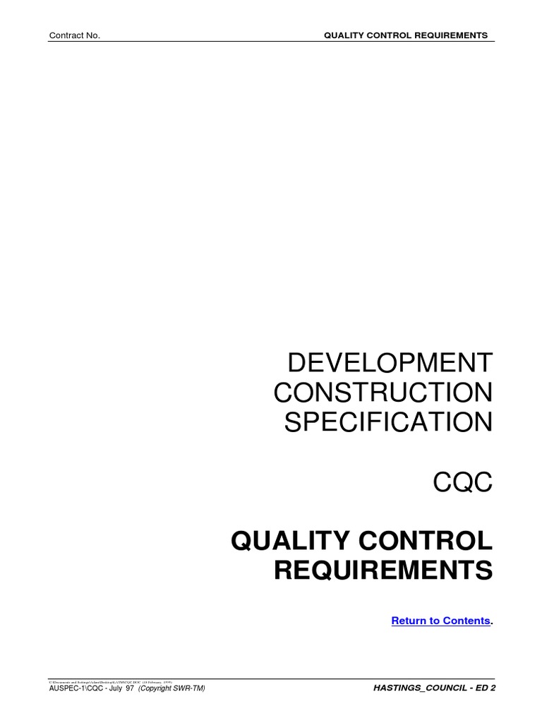 Quality Control Requirements | PDF | Specification (Technical Standard ...