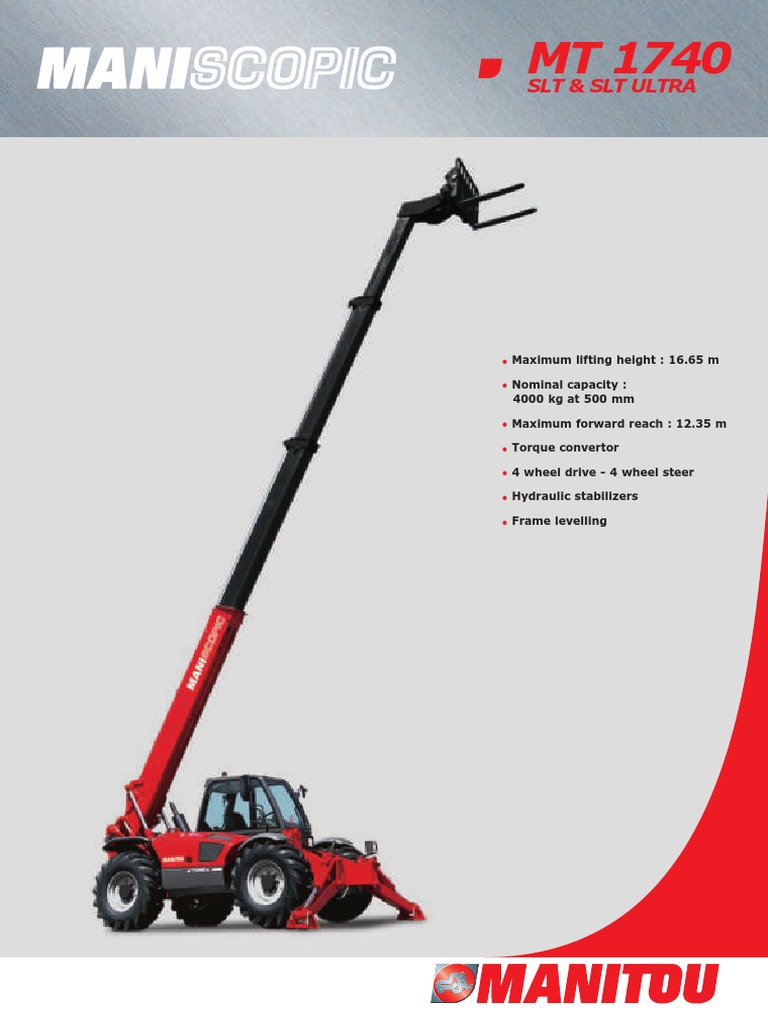 Manitou MT 1740 SLT | Download Free PDF | Vehicles | Mechanical Engineering