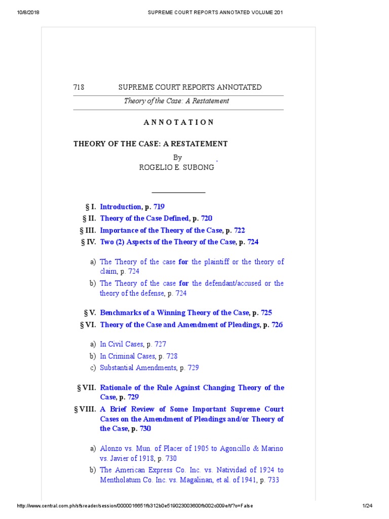 ESCRA - Theory of The Case | PDF | Plea | Lawsuit