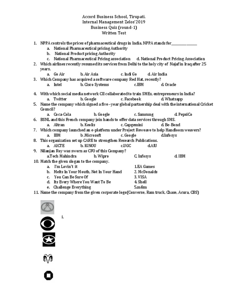 Round 1 PDF Business