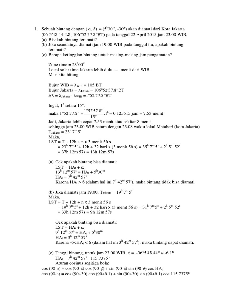Contoh Soal Bintang | PDF