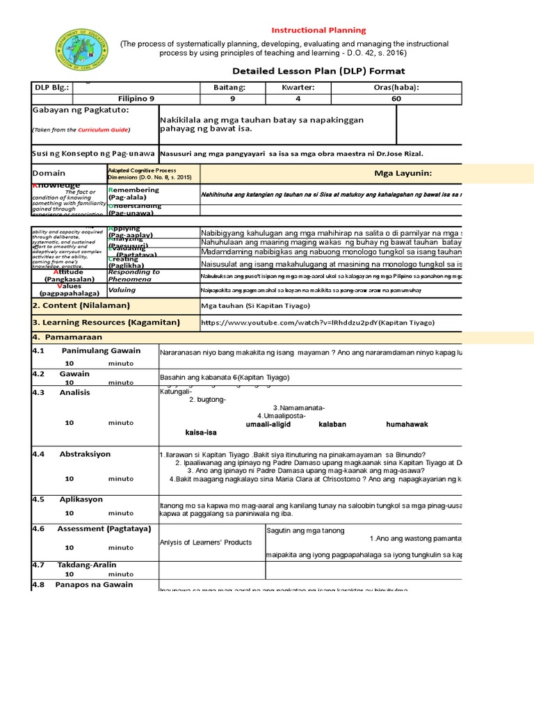 Lesson Plan 4rth Quarter5 | PDF