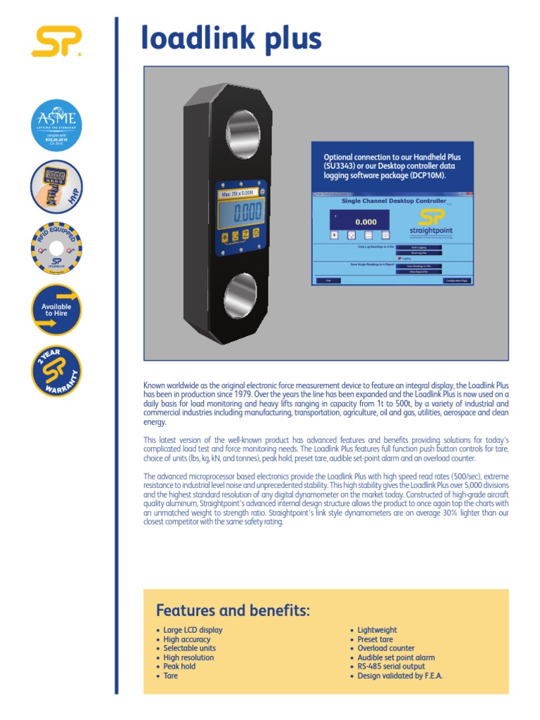 Loadlink Plus: Features and Benefits | PDF | Manufactured Goods ...