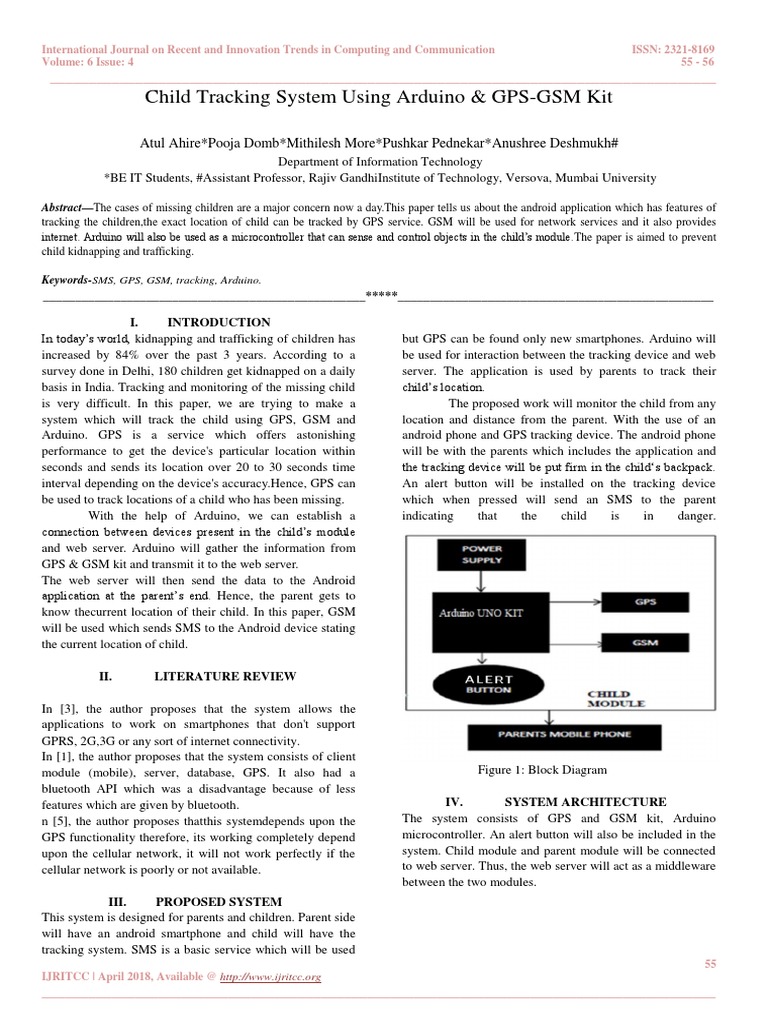 Child Tracking System Using Arduino and | PDF | Android (Operating ...