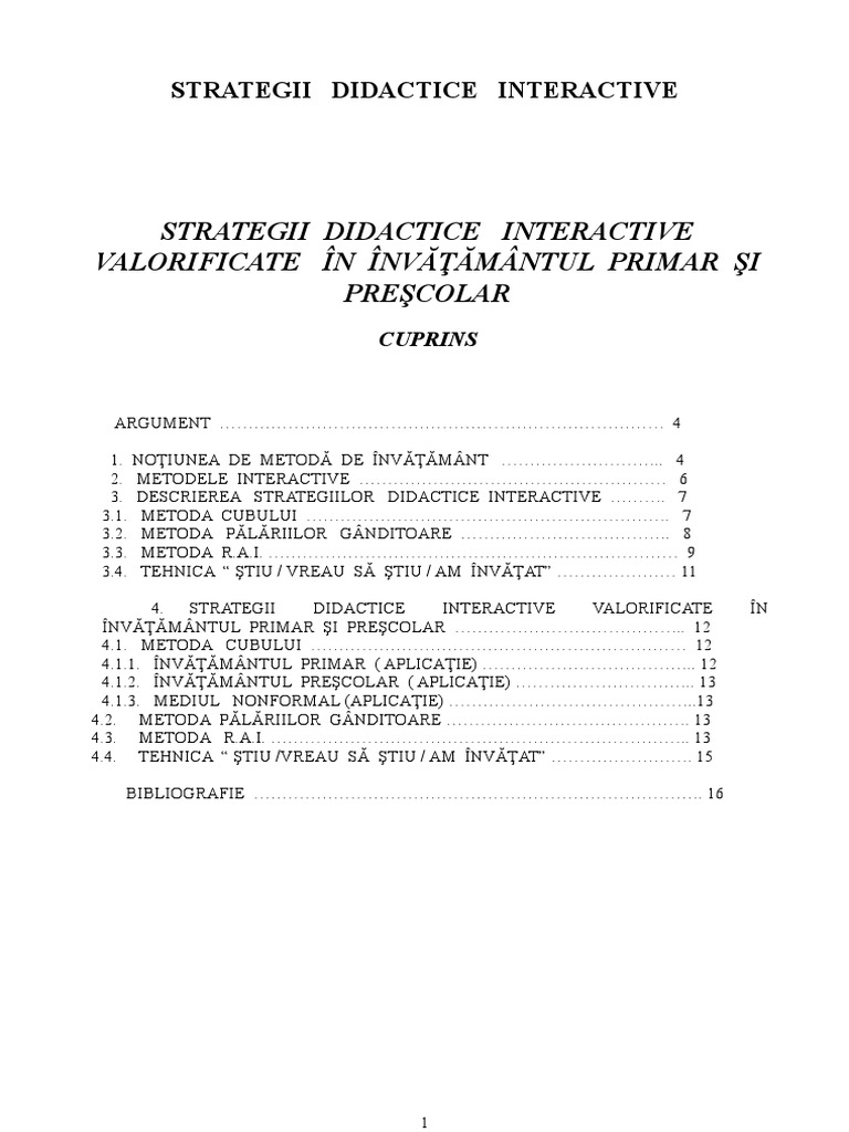 Metodele Interactive de Predare | PDF