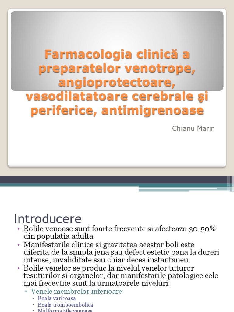 Venotrope Și Angiotrope | PDF