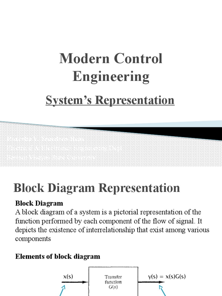 Modern Control Engineering: System's Representation | PDF | Feedback | Control Theory