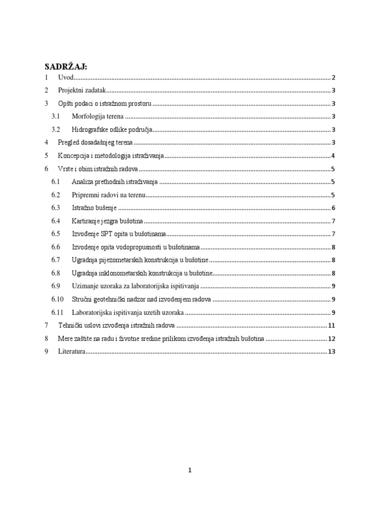Geotehnika-Elaborat-Istraznih-Busotina - MITAR | PDF