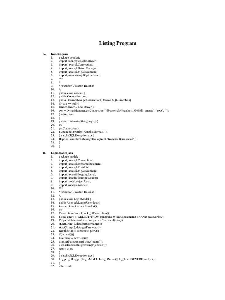 Listing Program | PDF | Sql | Cyberwarfare