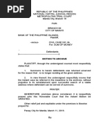 Motion To Admit Answer | PDF | Pleading | Complaint