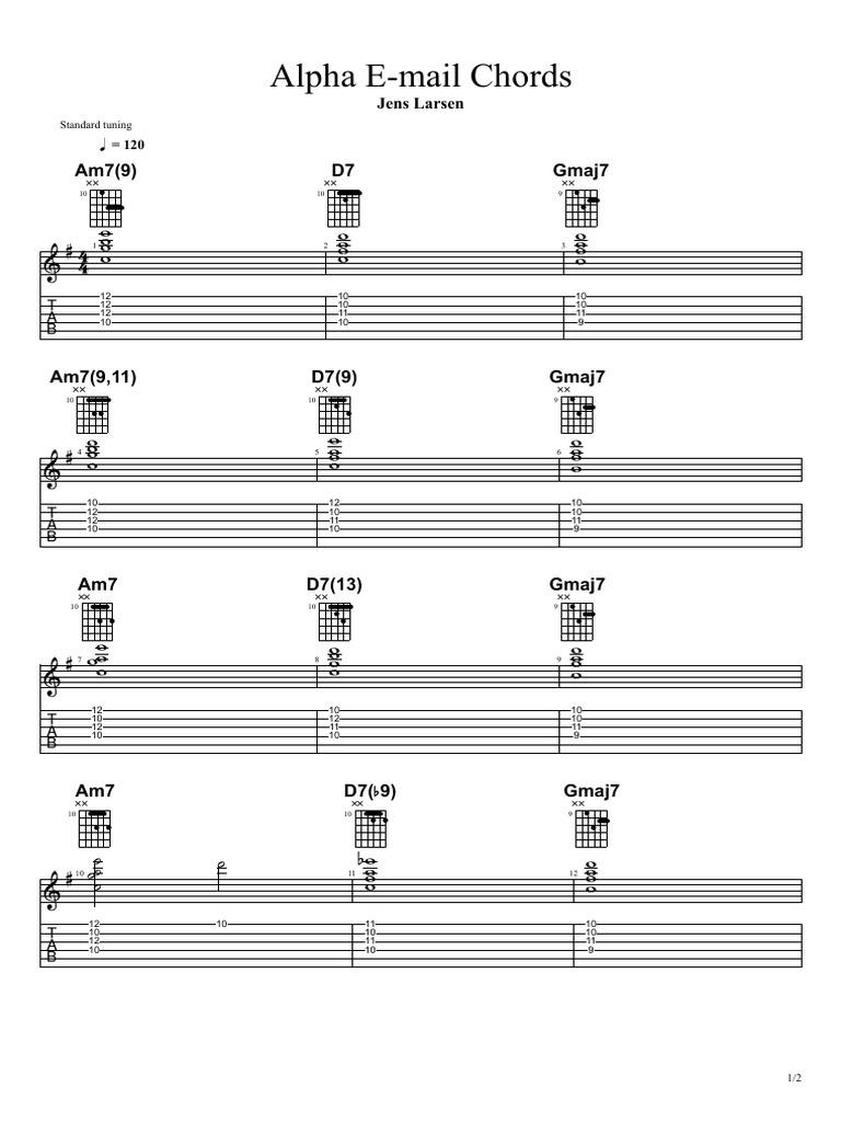 Alpha E-Mail Chords | PDF | Necked Lutes | Chordophones