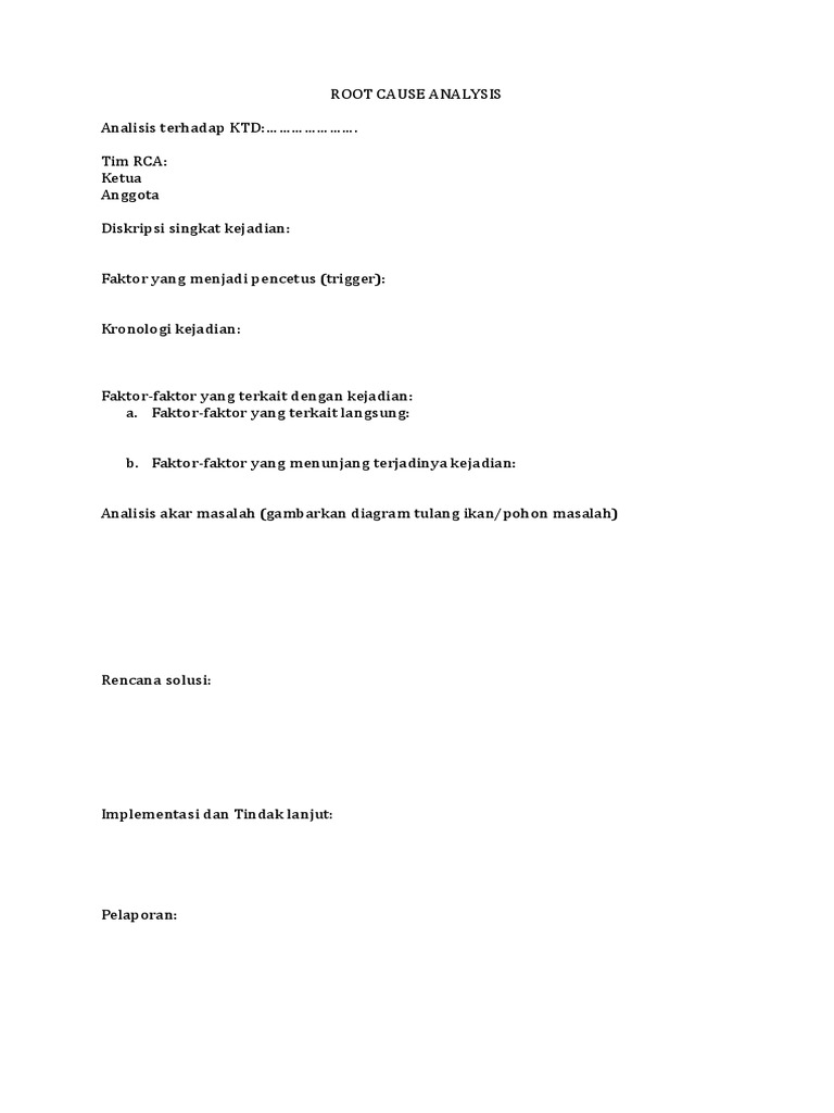 FORM - FMEA - DAN - RCA - Loket Pendaftaran | PDF