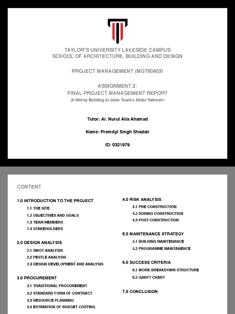 Project Management Report | PDF | Project Management | Engineering