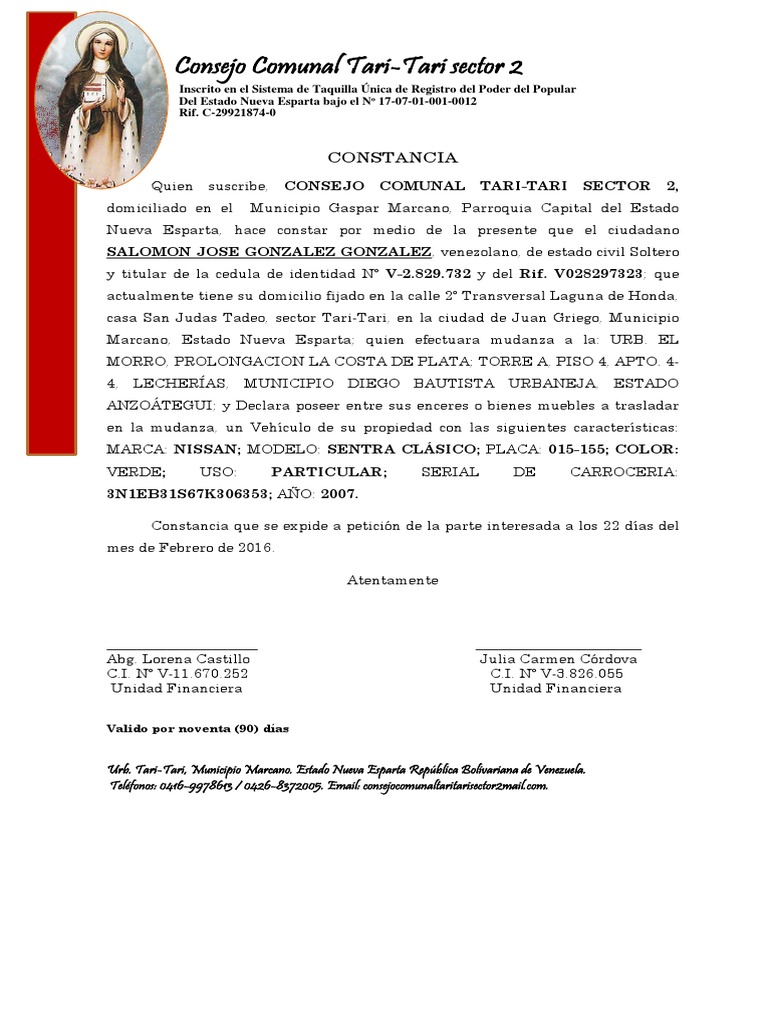 Logo Consejo Comunal Tari-Tari | PDF | Venezuela | Esparta