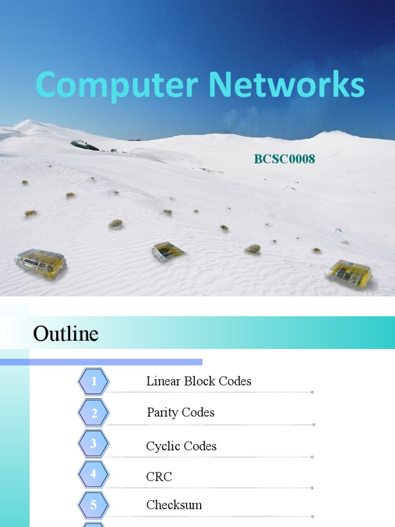Computer Networks: BCSC0008 | PDF | Error Detection And Correction | Error