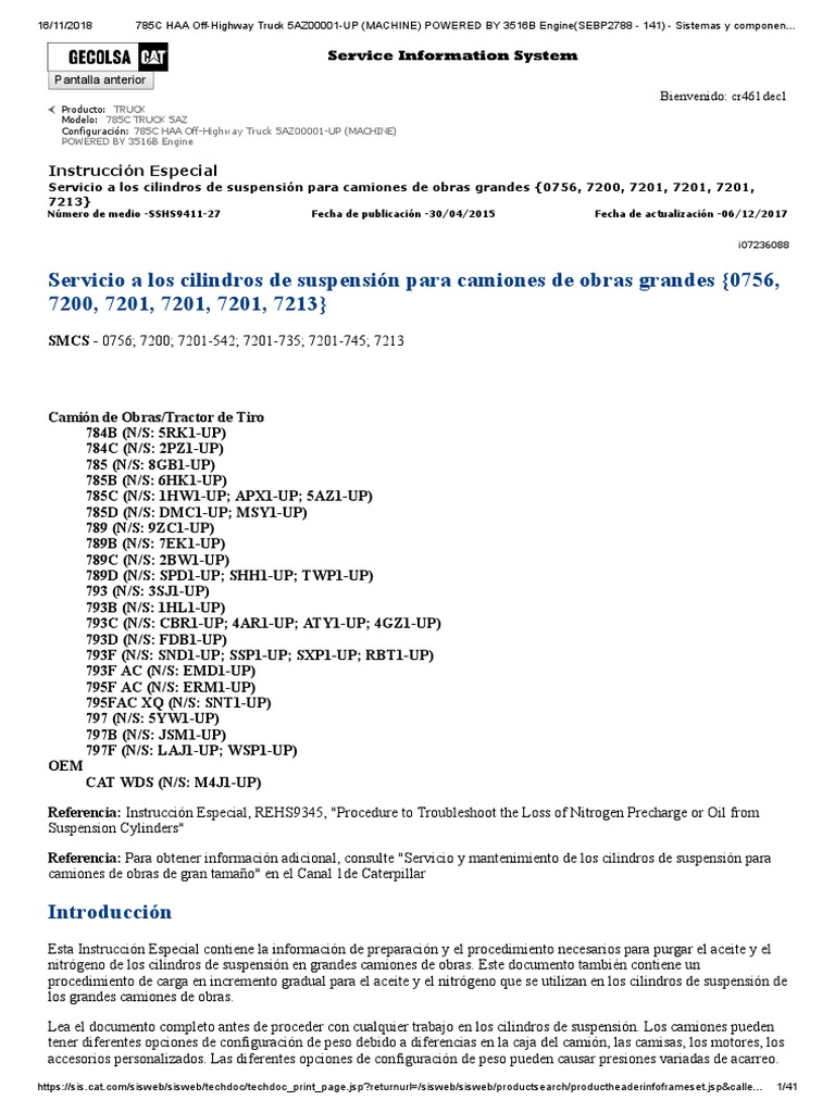 785C Suspenciones | PDF | Presión | Suspensión (Vehículo)