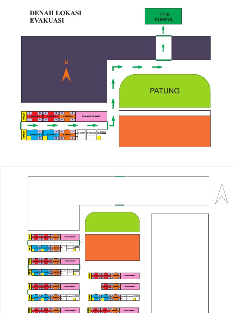 Denah Lokasi Evakuasi: Patung | PDF