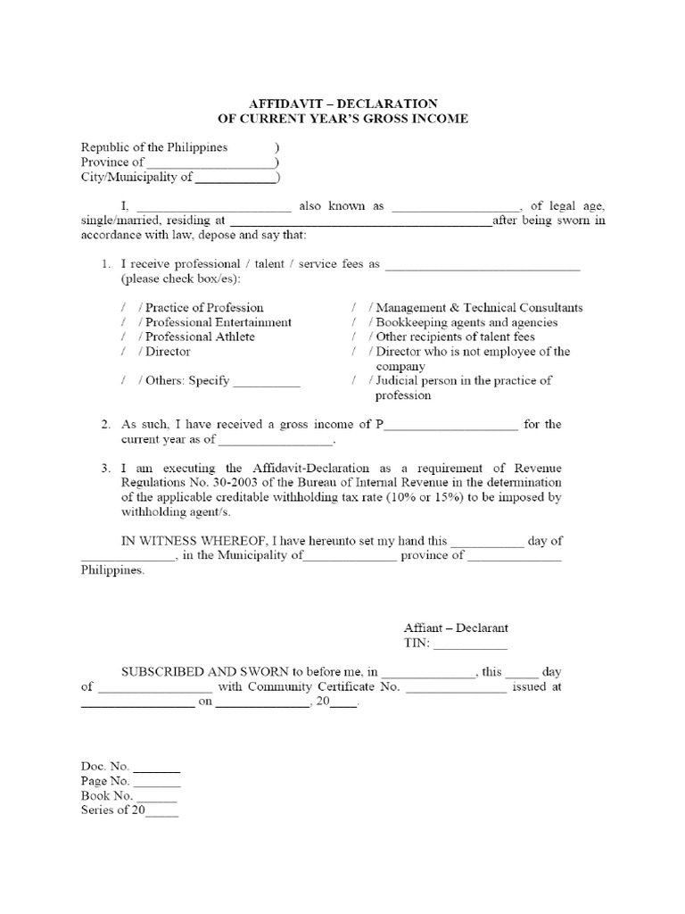 Affidavit - Declaration | PDF