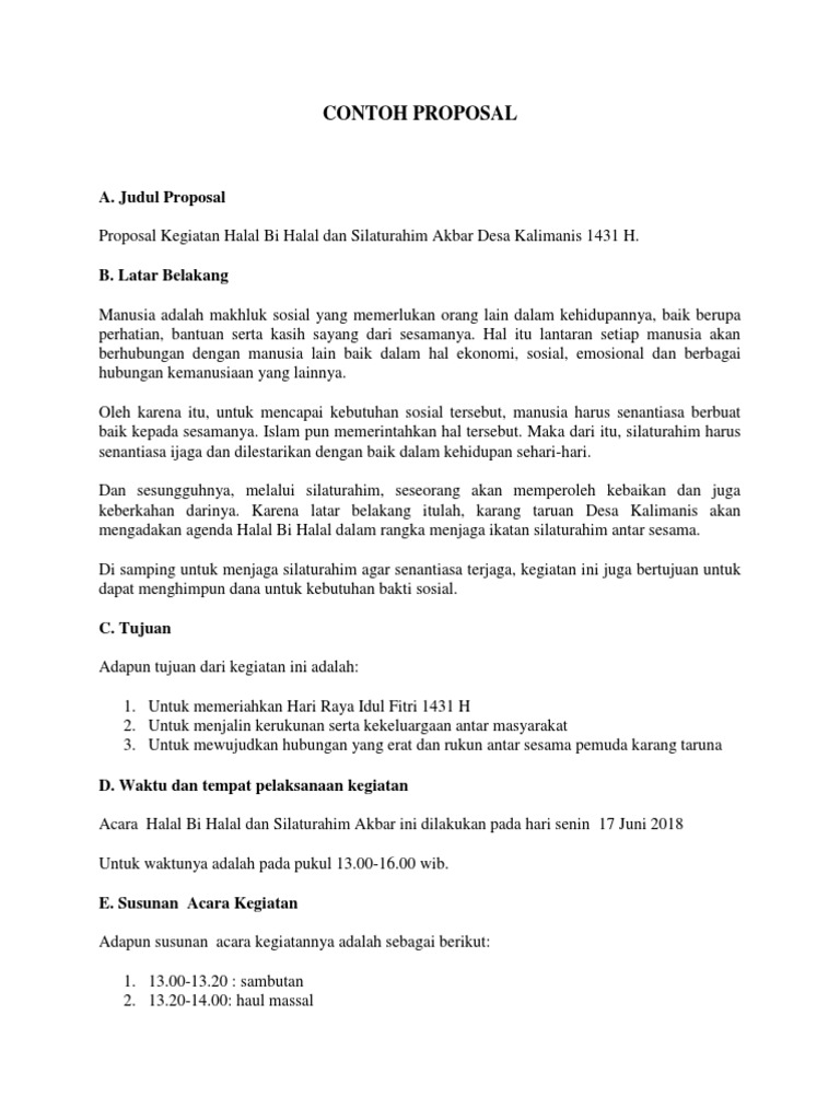 Contoh Proposal Baru | PDF