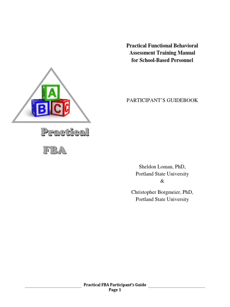 Practicalfba Trainingmanual PDF | PDF | Hypothesis | Teachers