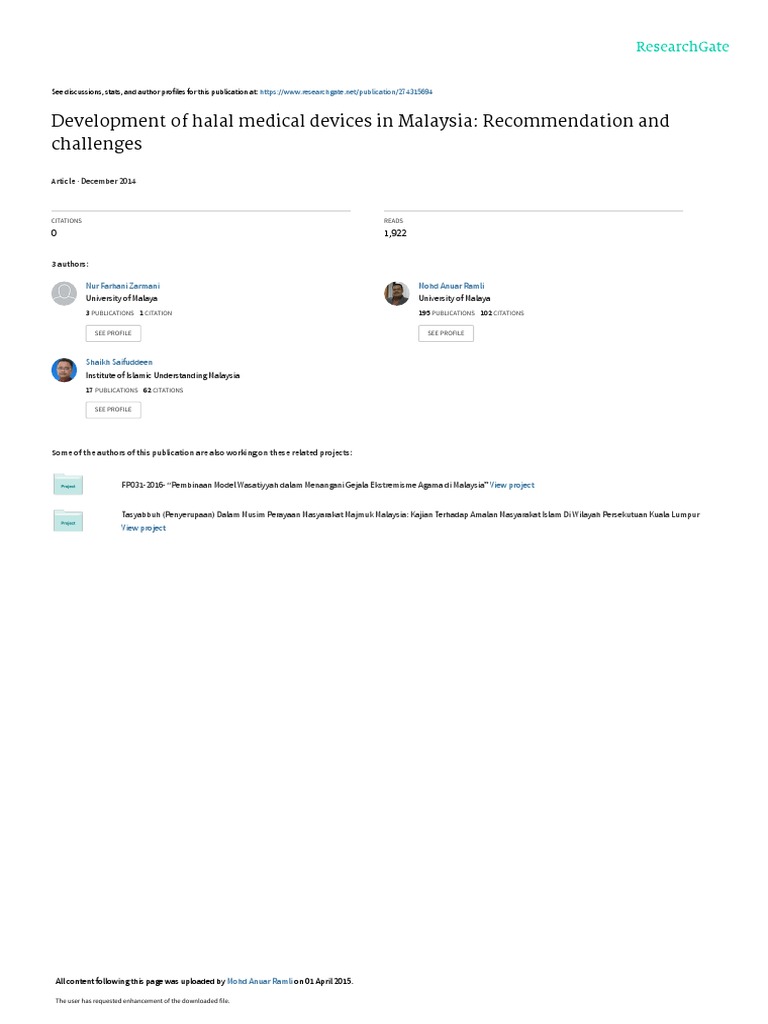 Halal Medical | PDF | Medical Device | Medicine