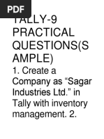 Tally Sample Question Paper | PDF | Financial Services | Banking