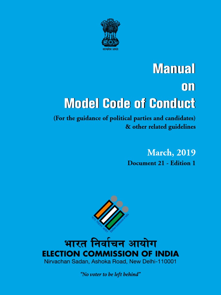 Election Commission of India Model Code of Conduct (2019) | PDF ...