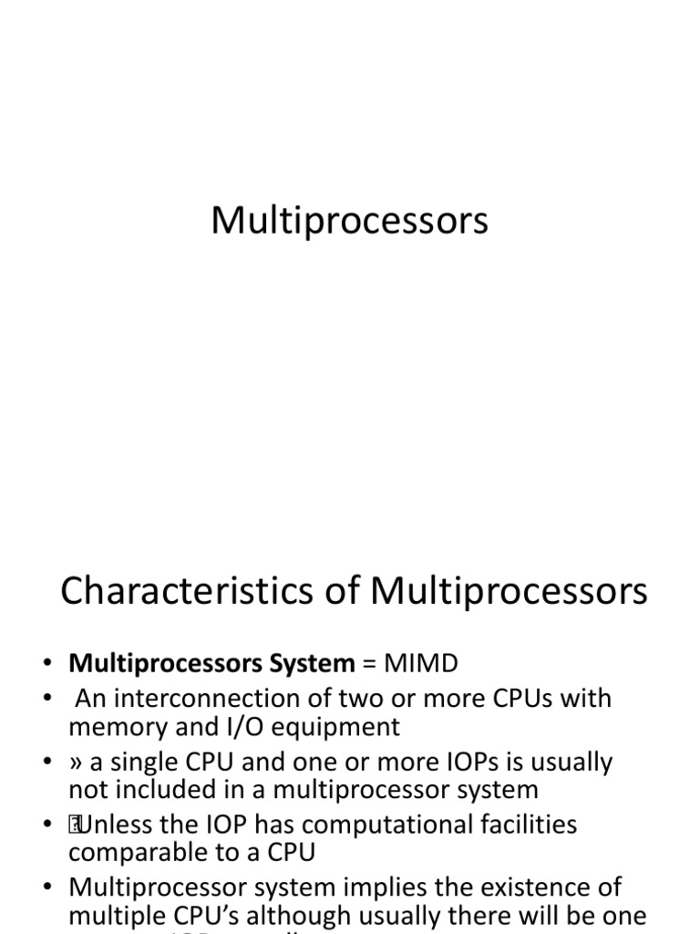 Multi Processors | PDF | Central Processing Unit | Computer Science
