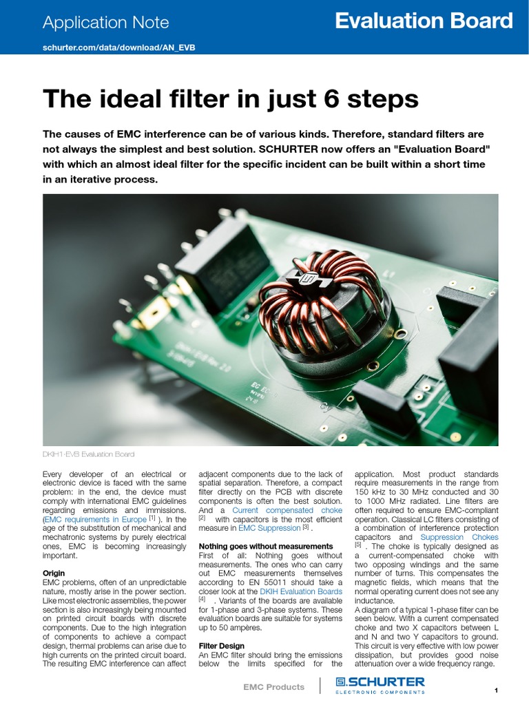 EMC Filter Design | PDF | Electromagnetic Compatibility | Capacitor