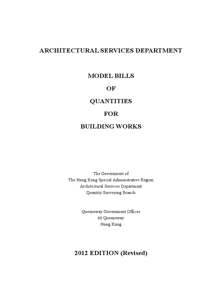 Model Bill 2012 Rev PDF | PDF | Deep Foundation | Reinforced Concrete