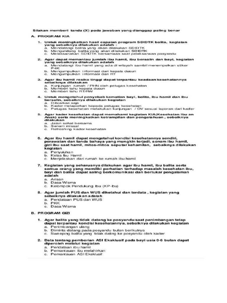 Contoh Kuesioner | PDF