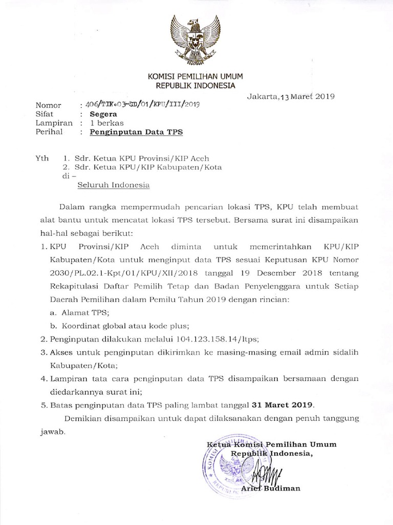 Penginputan Data TPS | PDF