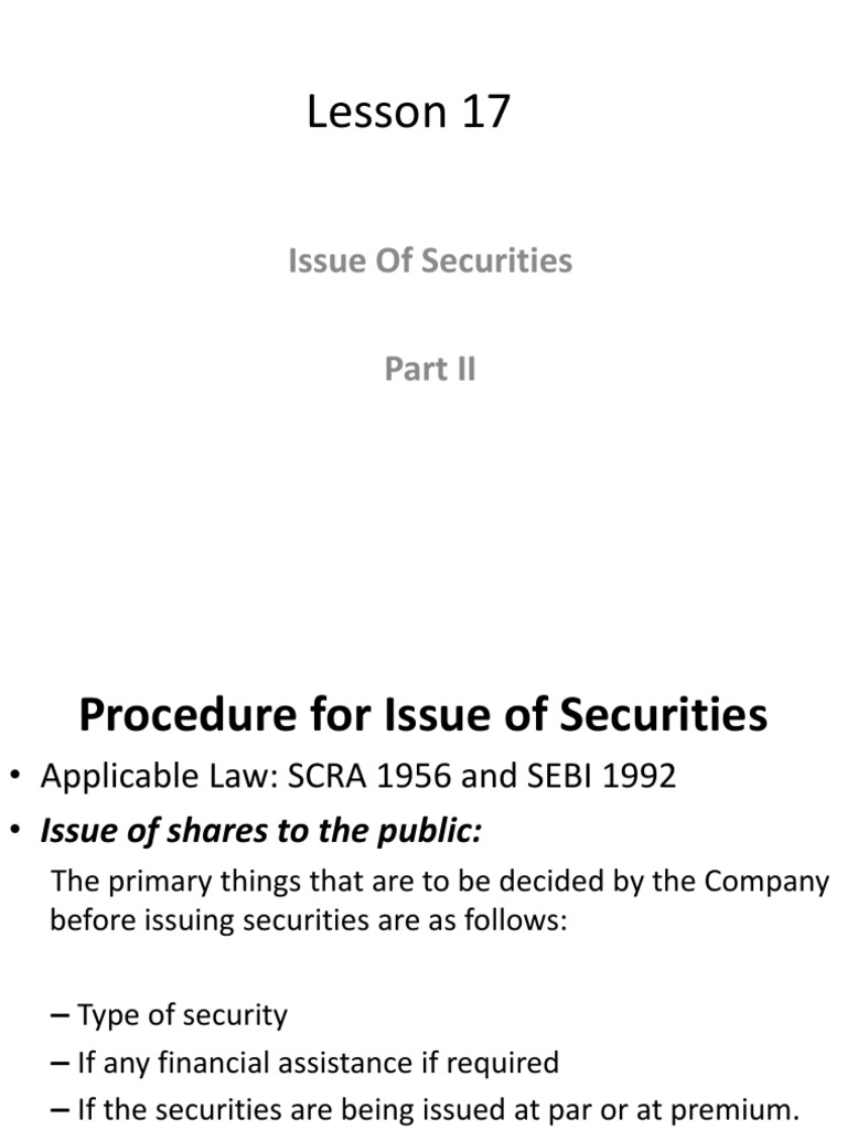 Part II Chap 17 | PDF | Stocks | Securities (Finance)