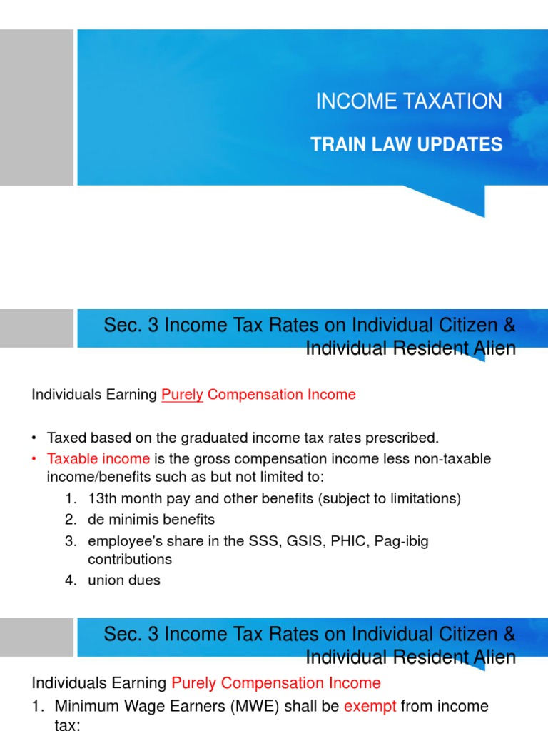Train Law Updates-Part 5 | PDF | Income Tax In The United States ...