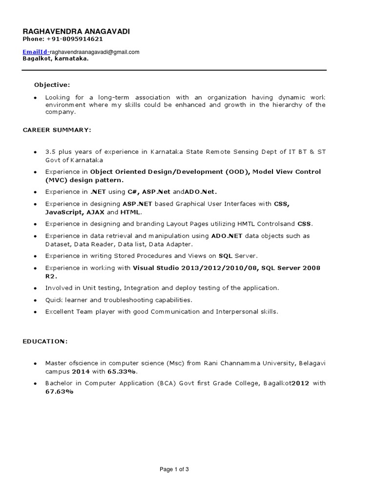 Raghavendra Updated 22 | PDF | Microsoft Visual Studio | Ajax (Programming)