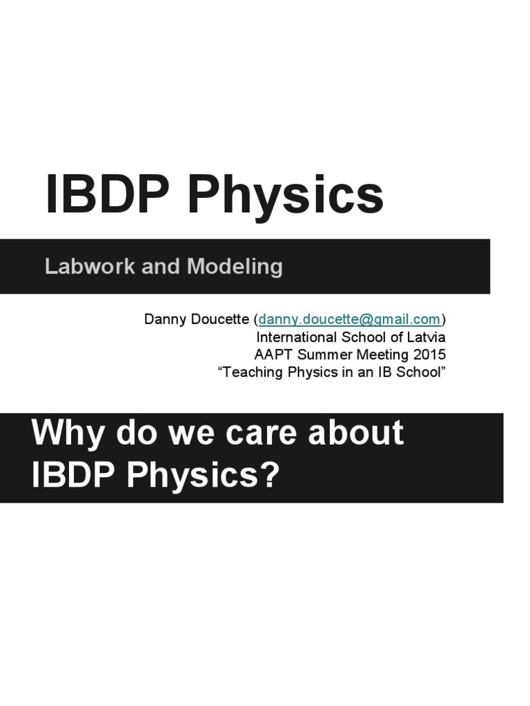 IBDP Physics | PDF | Science | Critical Thinking