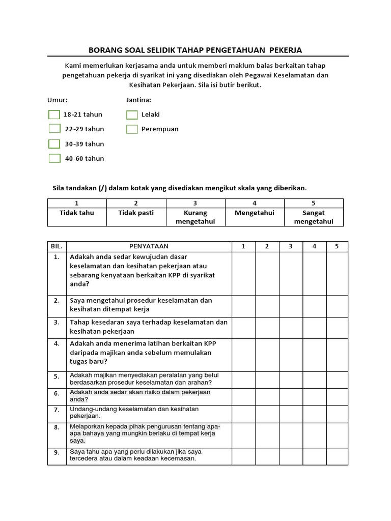 Contoh Penilaian Pekerja | PDF