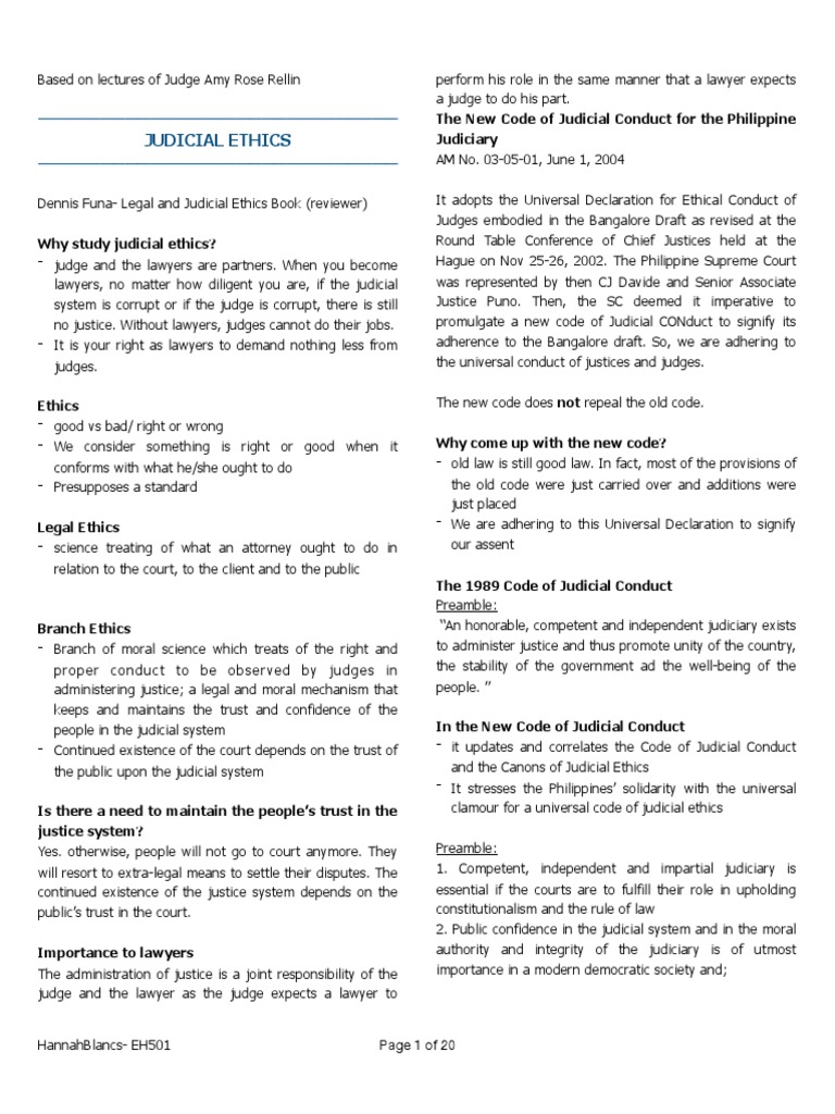 PALE Judicial Ethics | PDF | Judiciaries | Judge
