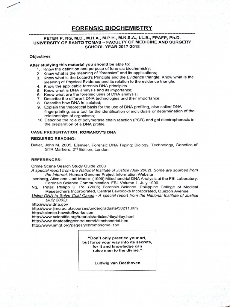 03 Forensic Biochemistry | PDF