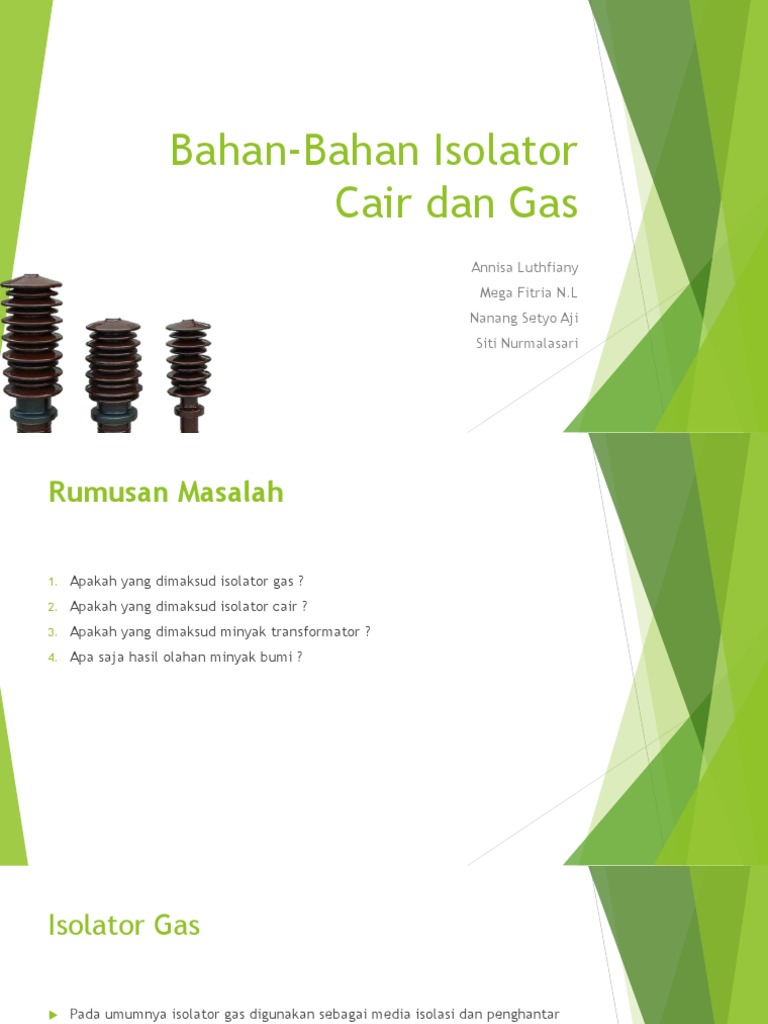 Isolator Cair Dan Gas BAHAN BAHAN LISTRIK | PDF