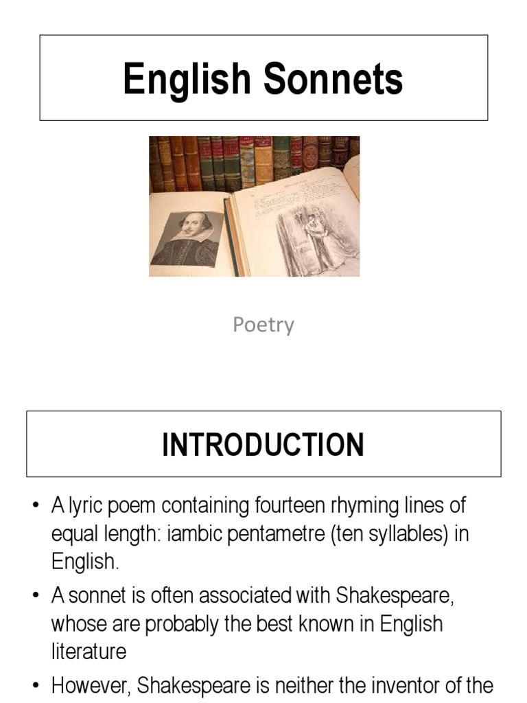 English Sonnets | PDF | Sonnets | Poetry
