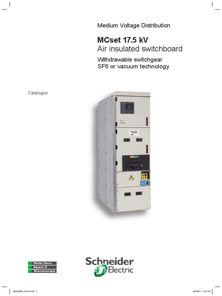 Air Insulated Switchboard: Mcset 17.5 KV | PDF | Electrical Substation ...