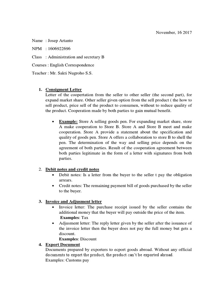 Consigment Letter | PDF