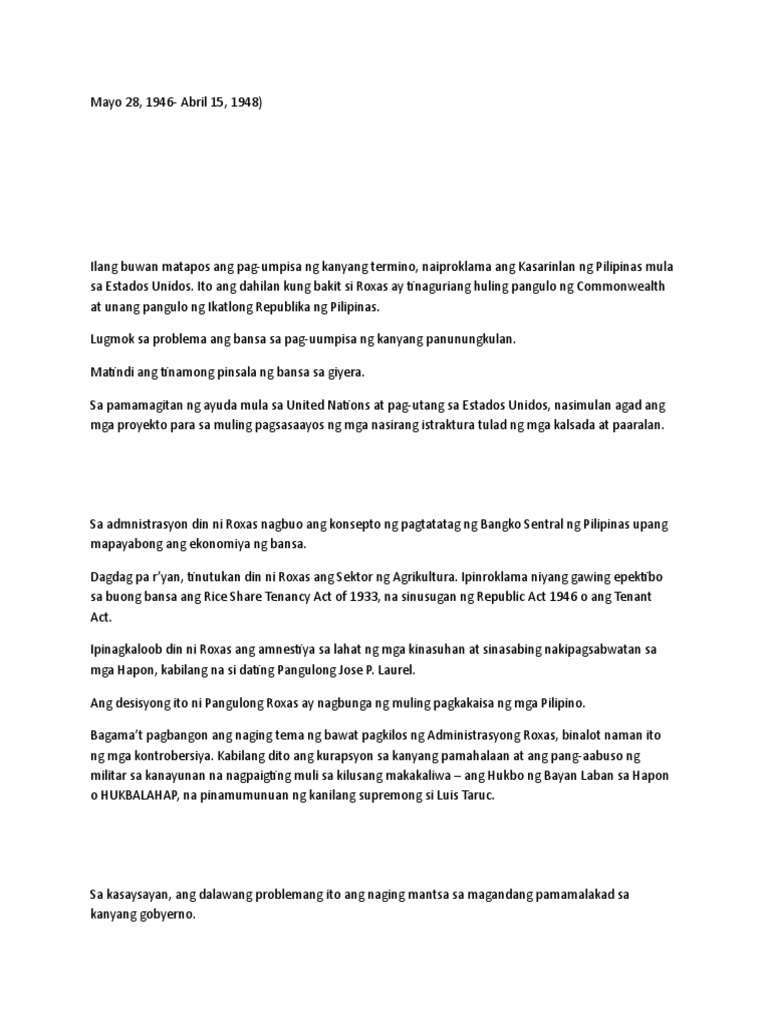 Manuel Roxas | PDF