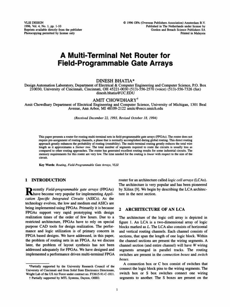 A Net Router Gate: Arrays | Download Free PDF | Field Programmable Gate Array | Routing